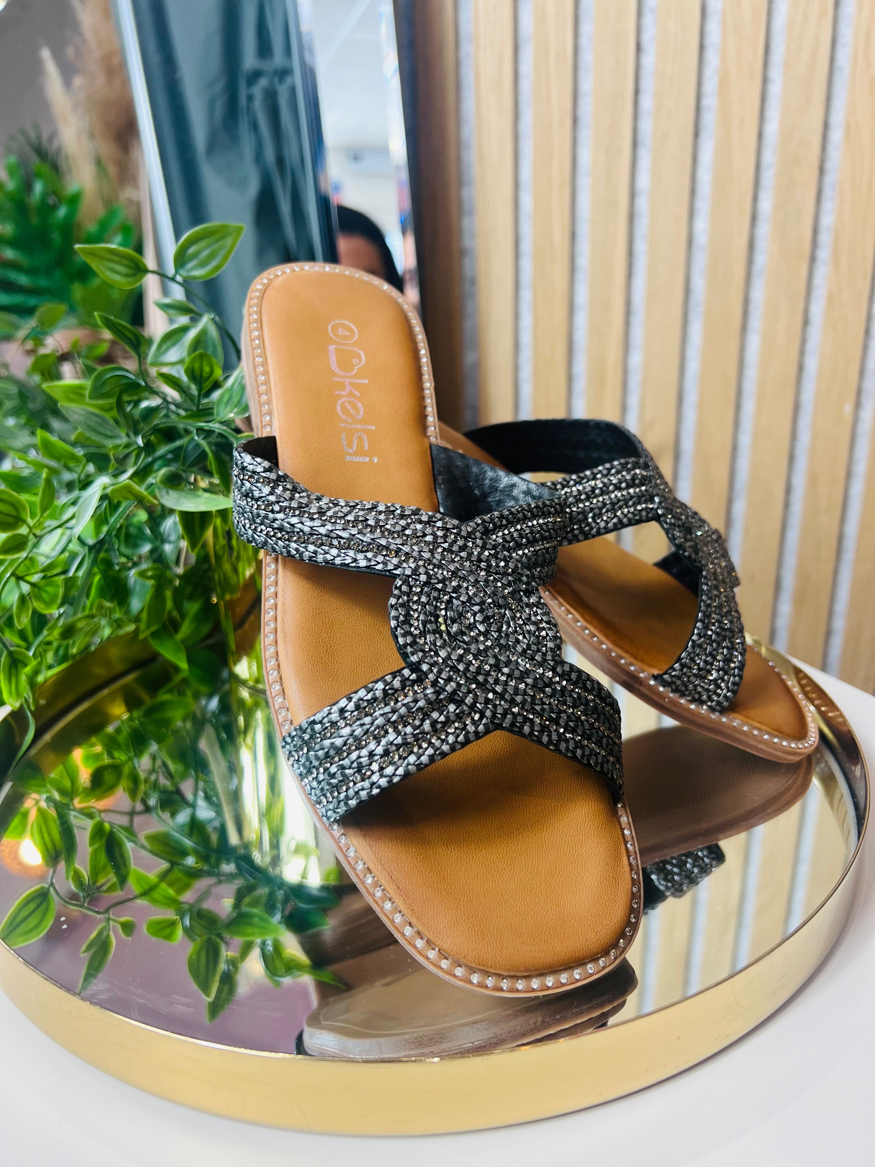Valencia Sandal Pewter – Hermosa Boutique Blackpool
